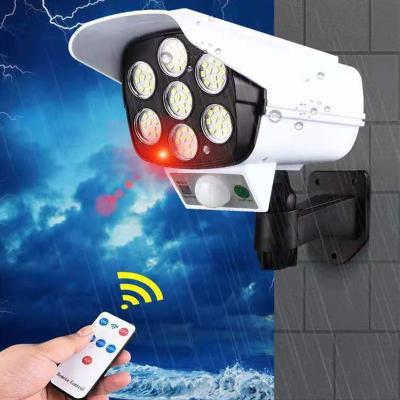 China Outdoor Motion Sensor Solar Light Street Spotlight Security Simulation Fake Dummy Camera Solar Lamp Garden Garden for sale