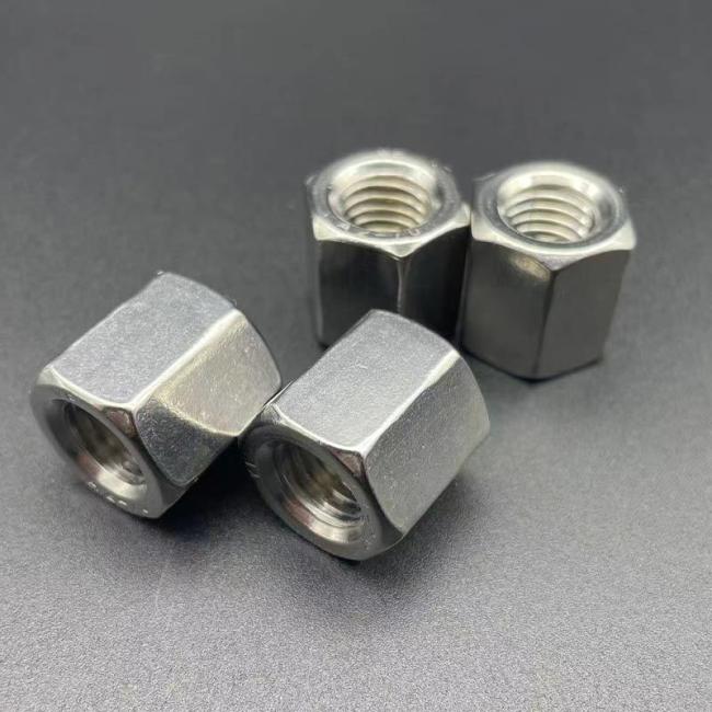 Multiple hex head nuts displayed together