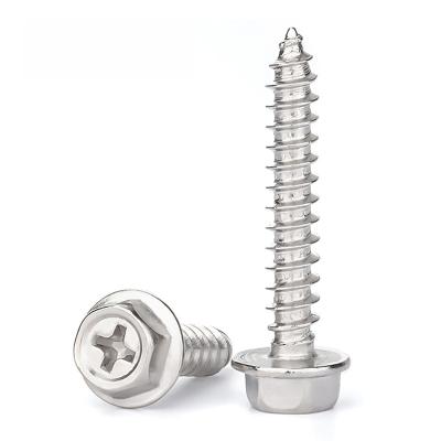 China Blue White Hex Head Self Tappers M2 - M10 Multipurpose Screw for sale