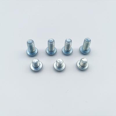 China DIN7380 Carbon Steel Blue White Zinc Coated Hex Socket Botton Screws for sale