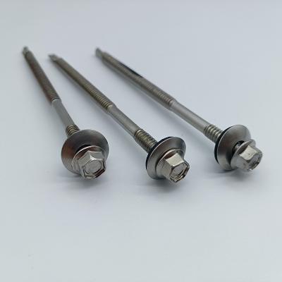 China ST6.3*100 DIN7504K 304 Cabeza hexagonal de acero inoxidable con lavadora para la construcción for sale