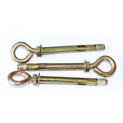 China Yellow Zinc Coated Carbon Steel Eye Anchor Bolts for Structural Fastening for sale