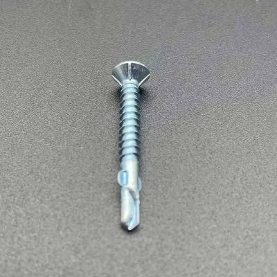 China Carbon Steel Countersunk Cross Head Double Ear Dovetail Anti Slip Self Drilling Screw for sale