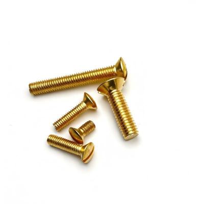 China Brass Slotted Raised Countersunk Head Machine Bolt with Zinc Plated Finish DIN 964 Standard for sale