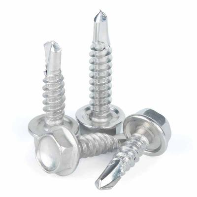 China DIN 7504K Stainless Steel 410 Self-Drilling Screws with Hex Washer Head for sale