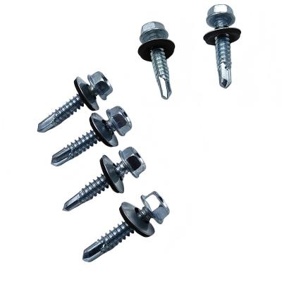China Weatherproof Hex Head Self-Drilling Fasteners | Zinc Plated with EPDM Sealing Washer for sale