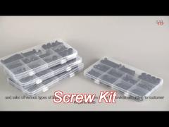 Kit de parafusos de aço inoxidável parafusos resistentes à ferrugem de máquina variedade personalizada