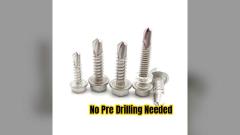 GB15856.4 Heavy Duty Hex Washer Head Self-Tapping Drill Screws Ideal for Pre-Drilling Elimination
