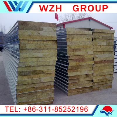 China Prime rock wool sandwich panel ,fireproof panel /sandwich panel price made in China WZH for sale
