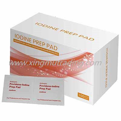 China Providone-lodine Prep Pad iodine disinfectant pad 60mmX30mm for sale