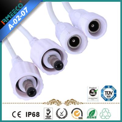 China DC male and female plug with PVC  5.5 x 2.1mm  IP68 for sale