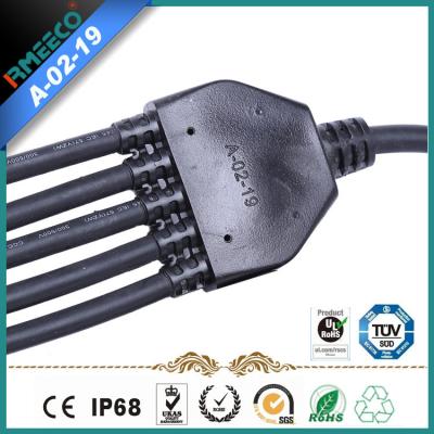 China 5-way splitter (male/female waterproof plug at input 5x male/female at output ip68 for sale