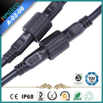 China 4 pins LED dedicated waterproof connector with PVC black cable for sale