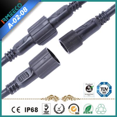 China 2-4 pins LED dedicated waterproof connector with PVC black cable for sale