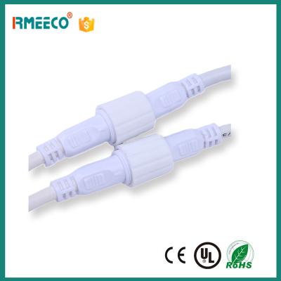 China 4 pins LED dedicated IP 68 waterproof connector with PVC white cable for sale