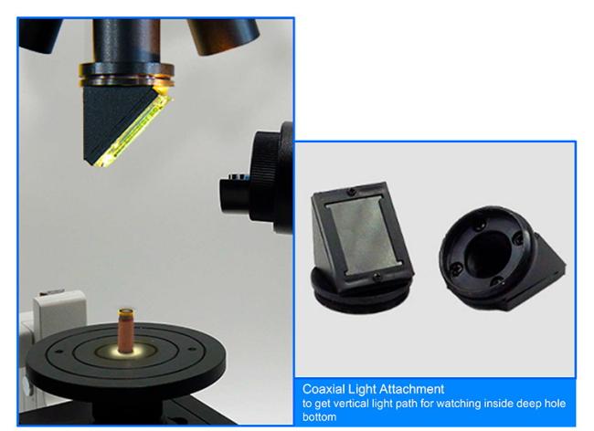 Microscope comparison view with separation line