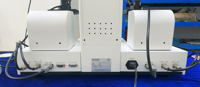Microscope comparison view of forensic evidence