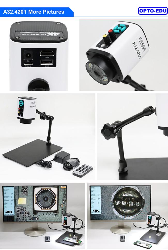 OPTO-EDU Digital Stereo Microscope in use