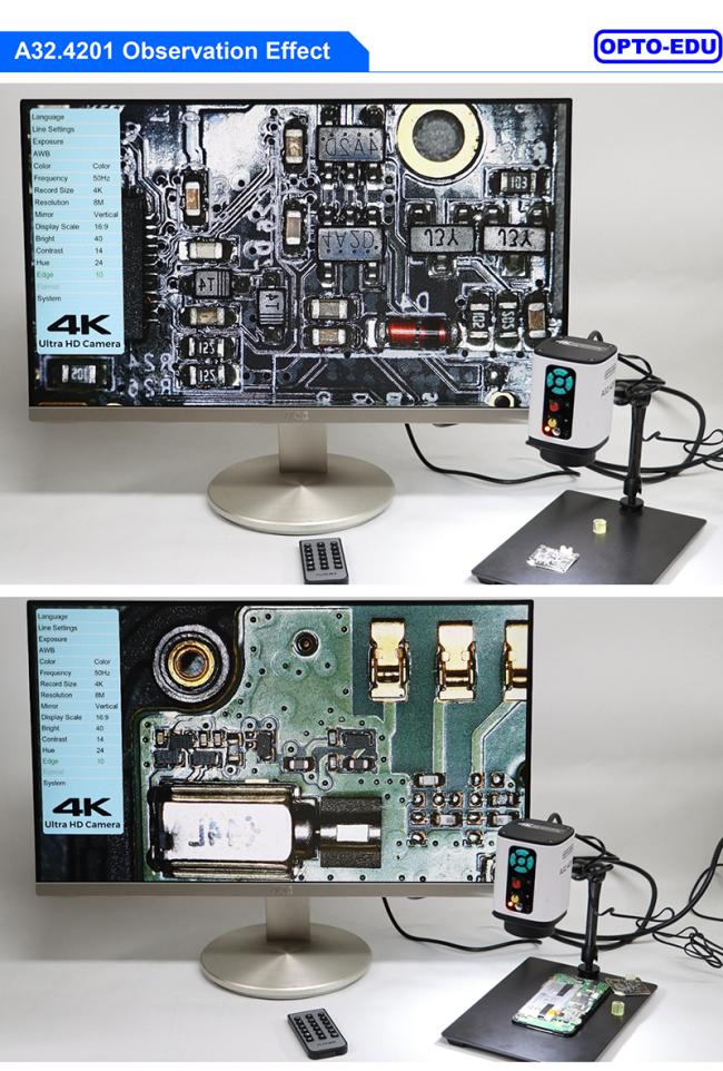 OPTO-EDU Digital Stereo Microscope close-up view