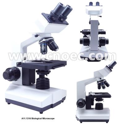China WF10X Double Layers Mechanical Stage Biological Microscope A11.1316 With LED Lamp 1W Light Source for sale