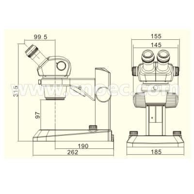 Китай поле A23.1003 стерео оптически микроскопа СИД 45x Trinocular широкое продается