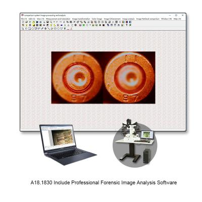 Китай Моторизованный цифровой судебно-медицинский сравнительный микроскоп с высокоразрешительной CCD камерой и светодиодным освещением для лабораторных исследований продается