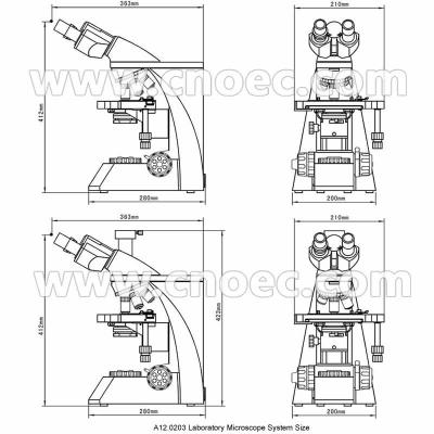 Chine Microscope de laboratoire 40X -1000X avec le microscope biologique A12.0203 de la CE à vendre