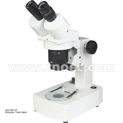 China 10x - 40x Trinocular Stereo Optical Microscope Track Stand and Pole Stand  A22.0301 for sale