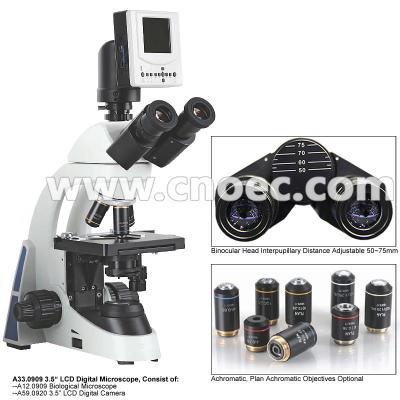 China OPTO-EDU A12.0909 Monocular Binocular Trinocular Compound Microscope 3 Watt LED Biological Microscope for sale