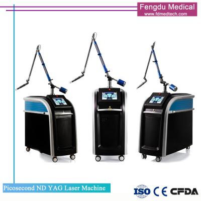 China Black Vertical Picosecond Machine Q-Switch 1064nm 532nm 755nm ND YAG Laser Tattoo Removal and Skin Care Equipment for sale