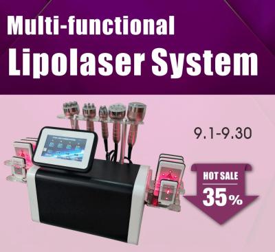 China Multifunctional Lipolaser Ultrasonic Cavitation RF Body Slimming Beauty Machine for sale