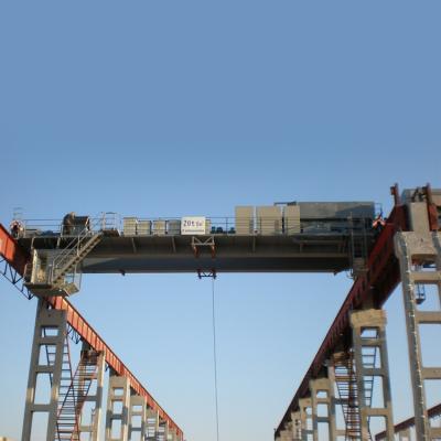 China 36 Ton Double Girder Bridge Crane Soft Starting Motors Light Current for sale