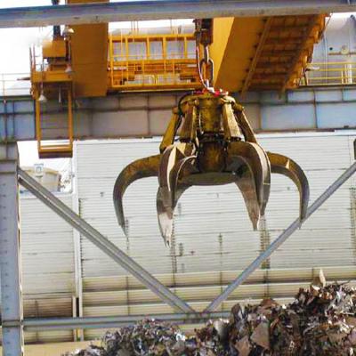 China Double girder overhead crane garbage grab factory bridge travelling crane for sale