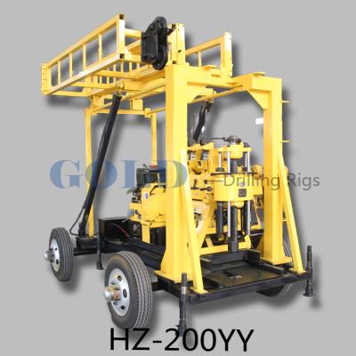 China Hydraulic core sample drilling rig HZ-200YY drilling for water for sale