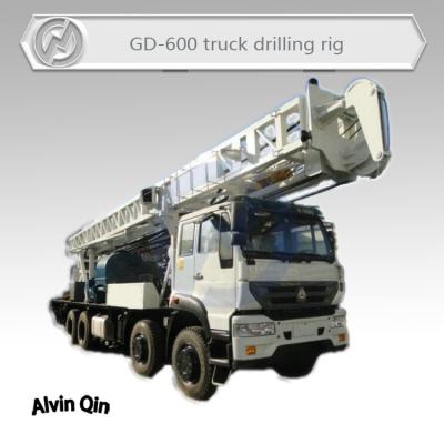 China 600 meters deep rotary table type Truck mounted water well drilling rig hot sale in Africa for sale