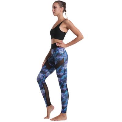China YBPD-0003,wholesale factory four needle six line digital printing yoga pants buttock high waist mesh women leggings for sale