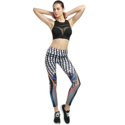 China YBPD-0021,factory European   popular don't Stop printing yoga leggings  buttock lifting high waist yoga pants for sale