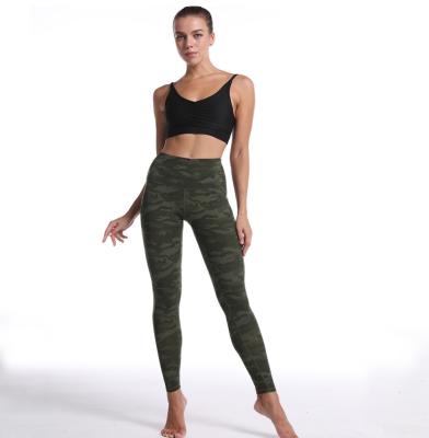 China YBPD-0028,pocket yoga pants European camouflage printed hip lift high waist sports yoga leggings for sale
