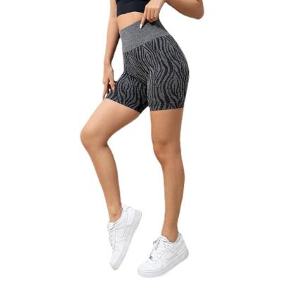 China YJBD-0001,seamless yoga shorts American camo zebra-print yoga pants high waist hip lift outdoor fitness pants for sale