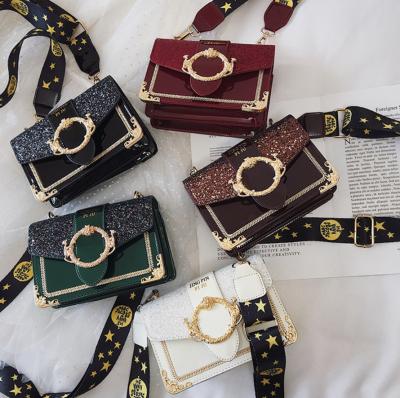 China BJYB-0003,jiangsu factory female pu single shoulder messenger small square bag for sale