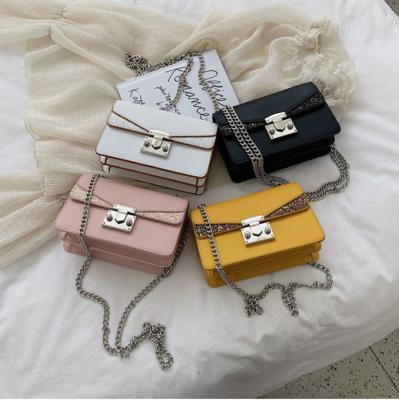 China BJYB-0008,yiwu wholesale female pu single shoulder crossbody chain small square bag for sale