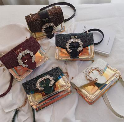 China BJYB-0011,yiwu factory female pu single shoulder crossbody chain small square bag for sale