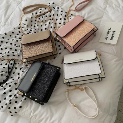China BJYB-0015,yiwu factory female pu single shoulder crossbody chain small square bag for sale