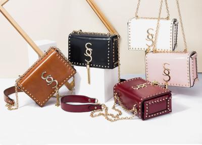 China GBKB-0020,yiwu  pu single shoulder crossbody fashion lady chain small  square bag for sale