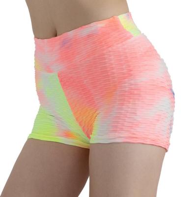 China YJBD-0007,manufacturers Amazon Wish hot Bubble third pants Stretch printing Yoga shorts tie dye outdoor sweatpants for sale