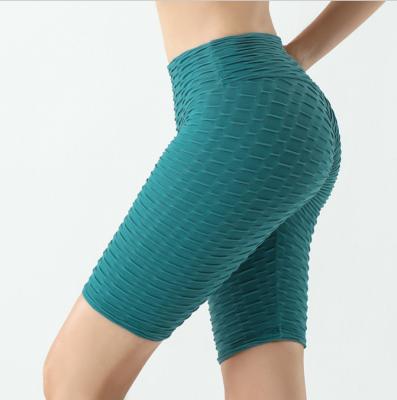 China YJBD-0013,wholesale spot goods  seamless jacquard bubble yoga pants sports leggings high waist fitness pants casual wome for sale