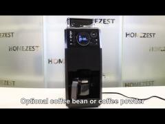 GM3002 Automatic Aroma Brew Coffee Maker With Grinder High End LED Display