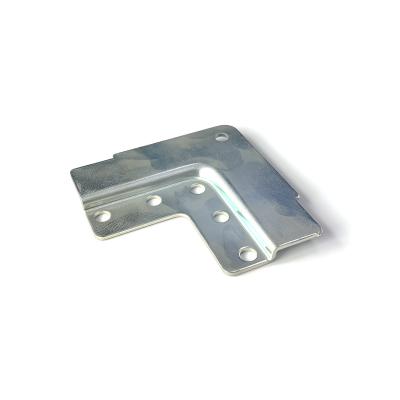 China Custom L-Shaped Galvanized Right Angle Bracket SPCC Steel Mounting Corner Bracket with 6 Holes for sale