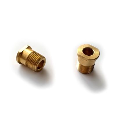 China H59 Brass Male Thread Reducing Adapter CNC Turning Threaded Stud Precision Machined Pipe Connector Coupling Fitting for sale