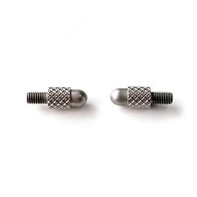China SUS304 Knurled Round Head Locating Screw CNC Turning Precision Fixture Positioning Stud & Adjustment Pin for sale